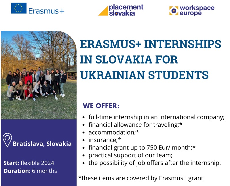 "UKRAINIAN PROJECT 2024" Erasmus+ Internship Program in Slovakia | Івано-Франківський ...